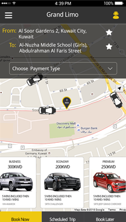 Q8 Grand Limo- Chauffeur driven black car in Kuwait